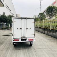 China 300cc Water Cooled Semi Cabin Tricycle with Closed Cargo Box for Fresh Food Transport for sale