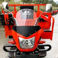 China 300cc Motorcycle Tricycle Red Body 3 Wheel Cargo Standard Size 12V for Global Market for sale