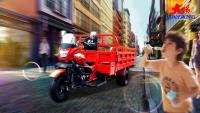 China DAYANG 3 Wheel Motorcycle with Orange Body and Lifan 250CC 300CC Ultra-Cooled Engine for sale