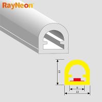 China Waterproof Flexible Silicone Neon Strip 13*13 Outdoor LED Silicone Light Strip IP65 for sale