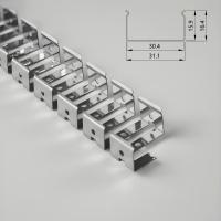 China 30*20 Flexible Silicone Neon Light Accessories Silver LED Neon Flex Clips for sale