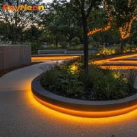 China D Shaped Flexible 8mm Wide COB Neon LED Strip Silicone Waterproof Embedded LED Light Strips for sale
