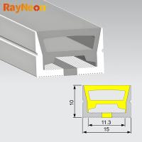 China Anti Yellowing Silicone Neon Tube 15*10mm Side View LED Strip Customized Color And Length for sale