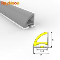 China Fan Shaped Neon Light Silicone Tube 16 * 16mm Positive Light IP67 Waterproof Customized for sale