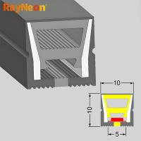 China Black Flex Waterproof LED Neon Lights10*10mm Waterproof Outdoor Neon Decorative Lights for sale