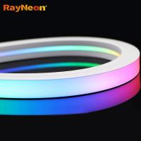 China 12 * 12 LED neon light strip with outdoor waterproof atmosphere lighting project, building body lighting illusion color DMX512 running horse light strip source factory for sale