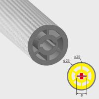 China C25mm Diameter 60LEDs/m DC12V/24V RGB/RGBW Full Color LED Pixel Round Braided Neon Strip Light 360 Degree Beam Angle for sale