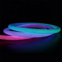 China C25mm Diameter 60LEDs/m DC12V/24V RGB/RGBW Full Color LED Pixel Round Braided Neon Strip Light 360 Degree Beam Angle for sale