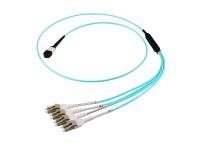 China 8 Core Male Female OM3 MPO Fanout Breakout MPO / MTP To LC for sale