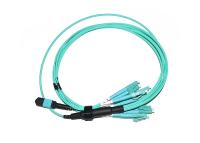 China 8 Core Male Female OM3 MPO Fanout Breakout MPO / MTP To LC for sale