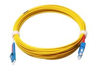 China LC-SC singlemode duplex Fiber Optic Patch Cord 3m Yellow for sale