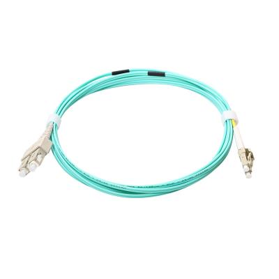 China Multimode LC UPC To LC UPC Patch Cable OM3 Aqua 3 Meter for sale