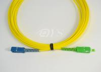 China SC-SC/ APC Simplex Singlemode Optical Fiber Patch Cord Compliant With ANSI, NTT SC Standard for sale
