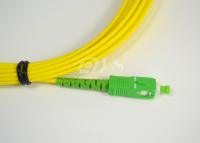 China SC-SC/ APC Simplex Singlemode Optical Fiber Patch Cord Compliant With ANSI, NTT SC Standard for sale