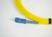 China SC-SC/ APC Simplex Singlemode Optical Fiber Patch Cord Compliant With ANSI, NTT SC Standard for sale
