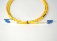 China Singlemode 9 / 125 Duplex Optical Fiber Patch Cord / fiber Optic Jumper LC-LC for sale