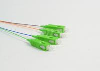 China 1:4 PLCOptical Fiber Splitter MicroType/ Stainless Steel Tube, With SC/APC Connector for sale