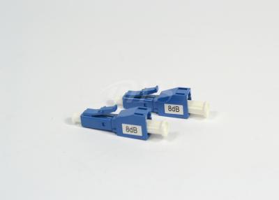 China Singlemode LC 8dB Optical Attenuator Male to Female LC / UPC 1240nm - 1620nm for sale