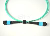 China 24 Core OM3 MPO TO MTP Connector Patch Cord / MTP Optical Connector for sale