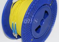 China Yellow 50 Meter Duplex Single Mode Fiber Patch Cord with pulling eye for sale