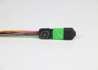 China 12 Fiber MTP/MPO (f) Elite- LC Single Mode Fan-Out Cable Assembly for sale