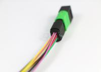 China 12 Fiber MTP/MPO (f) Elite- LC Single Mode Fan-Out Cable Assembly for sale