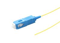 China SC UPC Sm 9/125 0.9mm Fiber Optic Pigtails G657A1 LSZH for sale