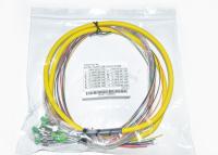 China 12 Core FC / APC 9 / 125 Optical Fiber Patch Cord bundle pigtail for sale