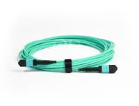 China 12 Fiber Fiber Optic Patch Cable MPO To MPO Jumper APC 0.3dB Return Loss for sale