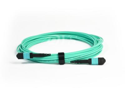 China 12 Fiber Fiber Optic Patch Cable MPO To MPO Jumper APC 0.3dB Return Loss for sale