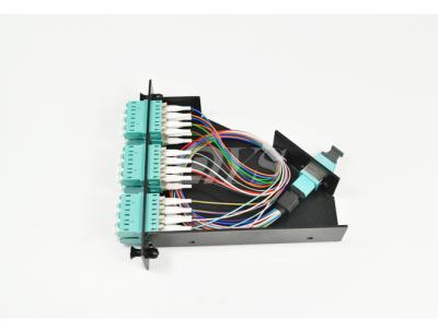 China LGX 24 Cores LC- MTP/MPO OM3 Optical Fiber Moudle With ISO9001 Certification for sale