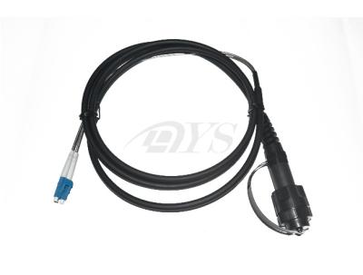 China ODVA - LC Indoor Black PVC / LSZH / PE Armored Fiber Optic Patch Cable for sale