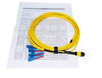 China MTP F - LC 8 Core Optical Fiber Patch Cord 6m Round LSZH Jacket For Warehouses for sale