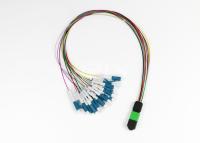 China 12 Fiber MTP/MPO (f) Elite- LC Single Mode Fan-Out Cable Assembly for sale