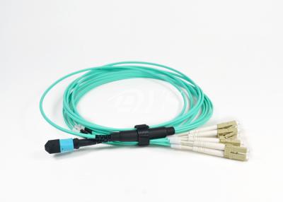 China High Performance MPO/MTP 8 Core Fiber Optic MPO To LC Patch Trunk Cables for sale