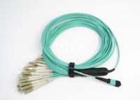 China Standard Green / Elite Yellow fiber optic jumper OM3 MPO - LC 24 Core for sale