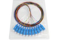 China Good Quality SC/UPC 12 Color Cores Fiber Optic Pigtail With Colorful Cable for sale