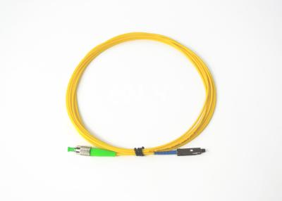 China Simplex FC / APC to MU / UPC Optical Fiber Patch Cord ISO9001 / ROHS for sale