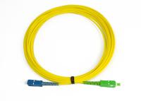 China SC-SC/ APC Simplex Singlemode Optical Fiber Patch Cord Compliant With ANSI, NTT SC Standard for sale