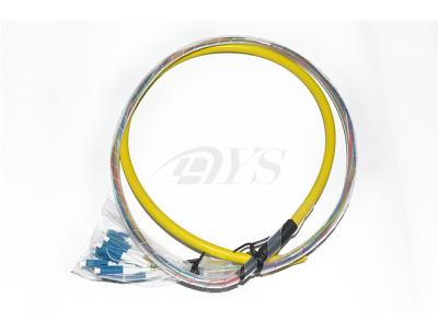 China 12 fibres breakout cables LC pigtails Optical Fiber Patch Cord for sale