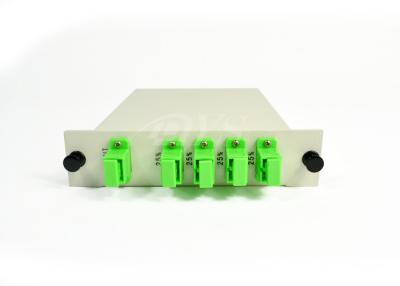 China LGX 1260~1650nm, 1*4  PLC ptical Fiber Splitter Cassette Type for sale