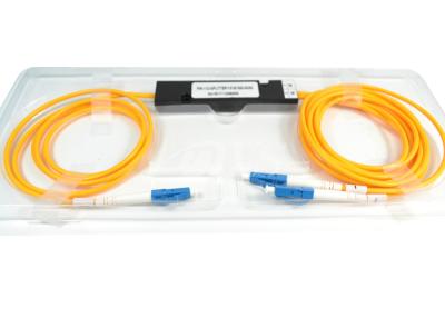 China 1 x 2 PLC Optical Fiber Splitter LC / UPC Connector , Wide Operation Wavelength for sale