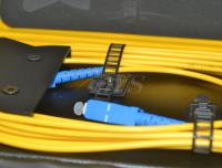 China Water Resistant Fiber Optic Terminal Boxs , SC-SC OTDR Plastic Launch Cable Box for sale