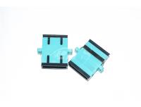 China Ocean blue SC / UPC Fiber Optic Adapter with Flange For Telecommunications for sale