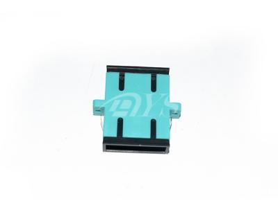 China Ocean blue SC / UPC Fiber Optic Adapter with Flange For Telecommunications for sale