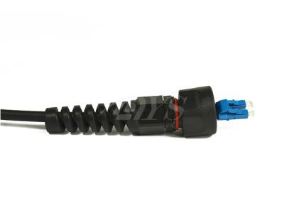 China ODVA-FTTA Outdoor Fiber Optic Cable Assemblies PVC LSZH PE Cable Material Black for sale