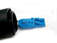 China IPFX LC outdoor fiber optical patch cord, 2core FTTH waterproof jumper for sale