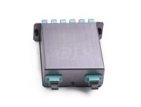 China Professional Manufacture OM3 MPO Fiber Optic Casette 2MPO-24 Core LC Adapter for sale