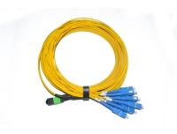 China 8 Fiber Singlemode MPO/MTP to SC Ribbon Ruggedized cable for sale