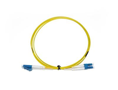 China LC - LC Yellow Plastic Optical Fiber Patch Cord With Single Mode / Multimode for sale